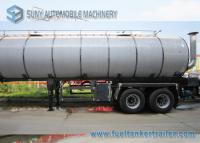 China Cylinder Flue Heating Asphalt Tanker Trailer 2 Axle High Capacity 32000L for sale