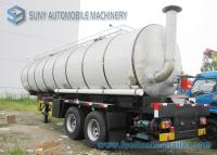China Cylinder Flue Heating Asphalt Tanker Trailer 2 Axle High Capacity 32000L for sale