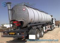 China Cylinder Flue Heating Asphalt Tanker Trailer 2 Axle High Capacity 32000L for sale