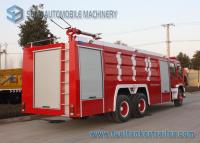 China ISUZU 9000L 6x4 Water Tank Fire Truck , Double Row Cab 260Hp 3 Axle Truck for sale