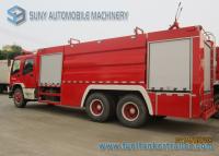 China ISUZU 9000L 6x4 Water Tank Fire Truck , Double Row Cab 260Hp 3 Axle Truck for sale