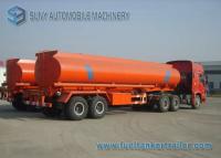 China 30000L Mild Steel / Stainless Steel Tanker Trailers Dual Axle Trailer for sale