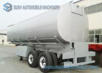 China Mechanical / Pneumatic 35m3 Oil Tank Trailer Tandem Axle Trailer for sale