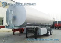 China Mechanical / Pneumatic 35m3 Oil Tank Trailer Tandem Axle Trailer for sale