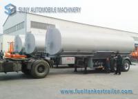 China Mechanical / Pneumatic 35m3 Oil Tank Trailer Tandem Axle Trailer for sale