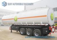 China Colored Cargo Tractor Oil Tank Trailer 3 Axle With Gravity Discharge for sale