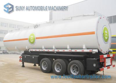 China Colored Cargo Tractor Oil Tank Trailer 3 Axle With Gravity Discharge for sale