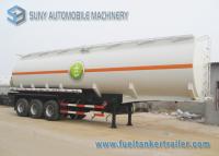 China Colored Cargo Tractor Oil Tank Trailer 3 Axle With Gravity Discharge for sale