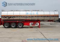 China Ellipse Steam Heat Bitumen Tank Trailer , 28000L 2 Axle Semi Truck Trailer for sale