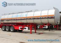 China Ellipse Steam Heat Bitumen Tank Trailer , 28000L 2 Axle Semi Truck Trailer for sale