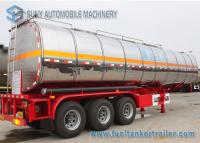 China Ellipse Steam Heat Bitumen Tank Trailer , 28000L 2 Axle Semi Truck Trailer for sale