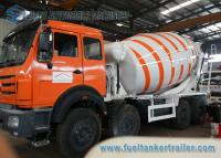 China 8X4 85Km/h 10m3 Mixer Truck North Benz truck White And Orange for sale