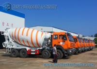 China 8X4 85Km/h 10m3 Mixer Truck North Benz truck White And Orange for sale