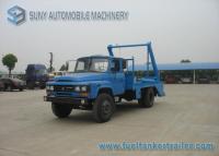 China Long Cab 6 Ton Swing Off Garbage Trucks With LHD Steering Wheel for sale