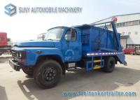 China Long Cab 6 Ton Swing Off Garbage Trucks With LHD Steering Wheel for sale