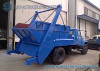 China Long Cab 6 Ton Swing Off Garbage Trucks With LHD Steering Wheel for sale