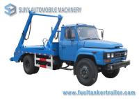 China Long Cab 6 Ton Swing Off Garbage Trucks With LHD Steering Wheel for sale