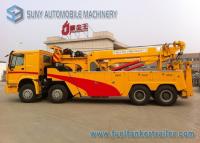 China 50 Ton Heavy Duty Rotator Wreckers , Euro 2 HOWO 8 X 4 Truck for sale