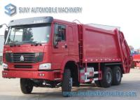 China Heavy Duty 15000L 15M3 HOWO Garbage Trucks 6 X 4 WP10.300NE31 Engine for sale