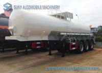 China Transport Sulfuric Acid 30000L Oil Tank Trailer 3 Axle With Cylinder Shaped for sale
