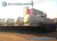 China Transport Sulfuric Acid 30000L Oil Tank Trailer 3 Axle With Cylinder Shaped for sale