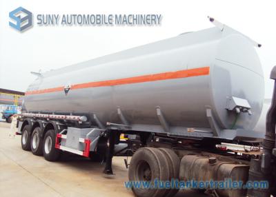 China Hydrochloric Acid FUWA 13 Ton Fuel Tanker Trailer Three Axle Trailers 32000L for sale