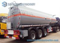 China Hydrochloric Acid FUWA 13 Ton Fuel Tanker Trailer Three Axle Trailers 32000L for sale