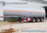 China Hydrochloric Acid FUWA 13 Ton Fuel Tanker Trailer Three Axle Trailers 32000L for sale