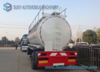 China Tri-axle Oil Tank Trailer 35000L Ammonia water Chemical Tank trailer Q345 / Q235 for sale