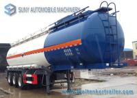 China Tri-axle Oil Tank Trailer 35000L Ammonia water Chemical Tank trailer Q345 / Q235 for sale