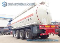 China Tri-axle Oil Tank Trailer 35000L Ammonia water Chemical Tank trailer Q345 / Q235 for sale
