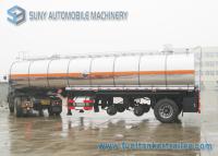 China Ammonium Mitrate Oxidatioin Fuel Tank Trailer , 28000L 3 Axle Stainless Steel Tanker Trailers for sale