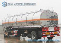 China Ammonium Mitrate Oxidatioin Fuel Tank Trailer , 28000L 3 Axle Stainless Steel Tanker Trailers for sale
