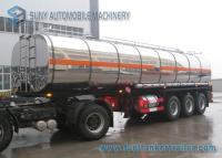 China Ammonium Mitrate Oxidatioin Fuel Tank Trailer , 28000L 3 Axle Stainless Steel Tanker Trailers for sale