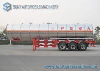 China 3 Axle 38000L Butyl Acetate Chemical Liquid Tank Trailers With Ellipse Shaped for sale