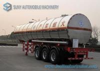 China 3 Axle 38000L Butyl Acetate Chemical Liquid Tank Trailers With Ellipse Shaped for sale
