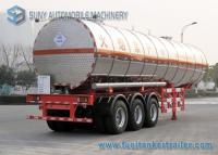 China 3 Axle 38000L Butyl Acetate Chemical Liquid Tank Trailers With Ellipse Shaped for sale
