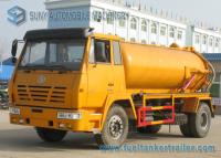 China Shacman 4 X 2 Sewage Vacuum Truck , 10M3 10000L Gully / Cesspit Emptier for sale