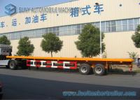 China Container Transport 40FT Flat Bed Trailer 2 Axle Trailer ISO for sale
