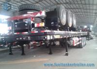 China Carbon Steel Three Axle 50 Ton Flatbed Semi Trailer 13000*2500*1500mm for sale