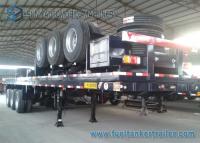 China Carbon Steel Three Axle 50 Ton Flatbed Semi Trailer 13000*2500*1500mm for sale