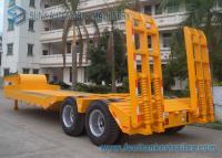China Low Bed 30 Ton Flatbed Semi Trailer Dual Axle Trailer With WABCO Brake for sale