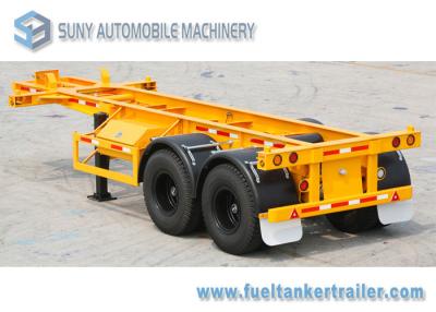 China 20ft 25 Ton Flatbed Semi Trailer Skeleton Semi Trailer With Mechanical Suspension for sale