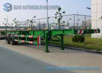 China Skeleton 30 Ton Two Axle Flatbed Semi Trailer 40 Foot Flatbed Trailer for sale