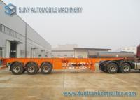 China Custom Q235 / Q345 40 Foot Flatbed Semi Trailer 50 Ton For Transportation for sale