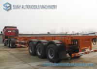 China Custom Q235 / Q345 40 Foot Flatbed Semi Trailer 50 Ton For Transportation for sale
