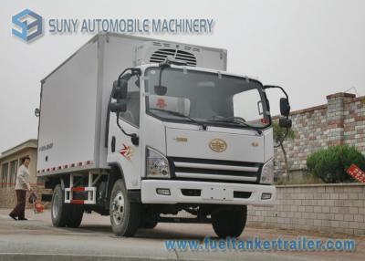 China FAW Light Duty 3000KG Refrigerator Van Truck Fresh Meat And Fish Transport Truck for sale