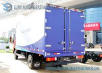 China FAW 5000KG Refrigerator Van Truck Red Sea Food Transport Truck for sale