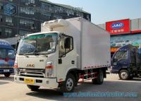 China JAC 4 X2 Small Refrigerator Van Truck White 5 Ton Ice Cream Truck for sale