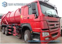 China 18000 L HOWO Sewer Flushing Truck 336hp Vacuum Suction Sewage Truck for sale
